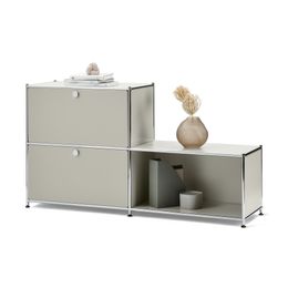 Tchibo - Sideboard &raquo;Cn3&laquo; mit 2 Klappf&auml;chern - 152x40x82,5cm - chrom -