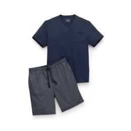 Tchibo - Shorty-Pyjama - Herren - Gr. XL - dunkelblau/gestreift