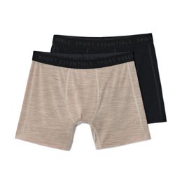 Tchibo - 2 Slipboxer mit RWS-Wolle - Herren - Gr. S/4 - schwarz