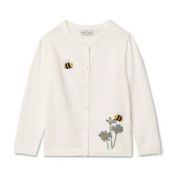 Tchibo - Kinder-Strickjacke - M&auml;dchen - Gr. 122/128 - wei&szlig;