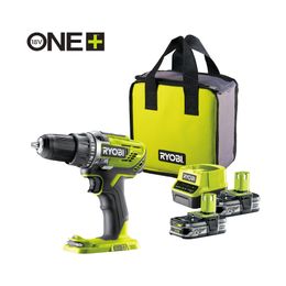 Ryobi 18 V One+ Kompakt-Akku-Bohrschrauber &raquo;R18Dd3-225S&laquo; (inkl. 2x 2 - hellgr&uuml;n