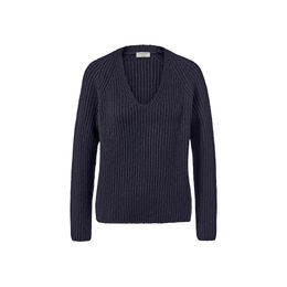 Tchibo - Grobstrick-Pullover mit Wolle - Damen - Gr. L - dunkelblau