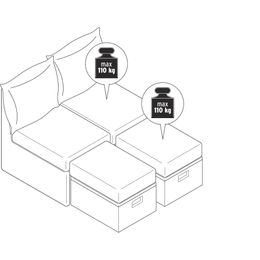 Tchibo - Loungem&ouml;bel-Set - 58x73x74cm - blau -