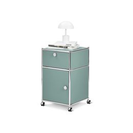 Tchibo - Rollcontainer &raquo;Cn3&laquo; mit Schublade und T&uuml;r - 40x40x66,5cm - chrom - Stahl / Aluminium / Kunststoff