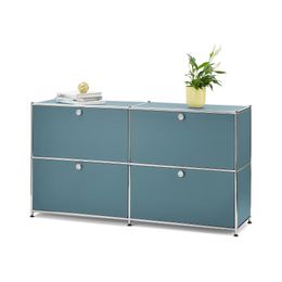 Tchibo - Sideboard &raquo;Cn3&laquo; mit 4 Klappf&auml;chern - 152x40x82,5cm - chrom - Stahl / Aluminium / Kunststoff