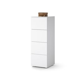 Tchibo - Kommode - 40x40,5x112cm - wei&szlig; - Holz / Kunststoff