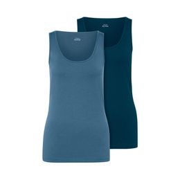 Tchibo - 2 Tops - Damen - Gr. S - blau