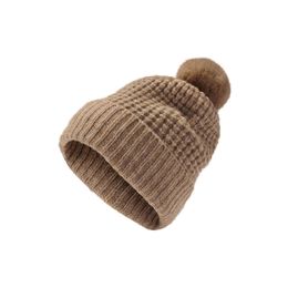 Tchibo - Strickm&uuml;tze mit Bommel - cognac