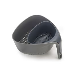 Joseph Joseph 2-teiliges Durchschlag-Set &raquo;Nest&laquo; - grau