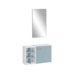 Tchibo - G&auml;stebad-Set &raquo;Frida&laquo; - 50x25x51,5cm - silber - Holz / Keramik / Eichenholz