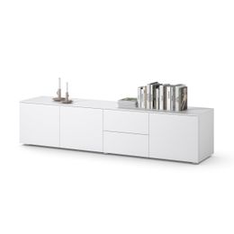 Tchibo - Lowboard - 176x40,5x41,5cm - wei&szlig; - Holz / Kunststoff