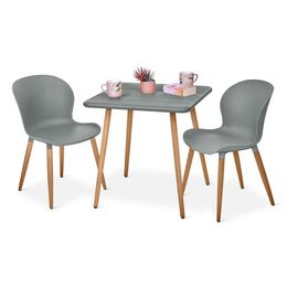 Tchibo - Balkonset mit recyceltem Kunststoff - 50,5x54x80cm - grau - Holz / Polypropylen