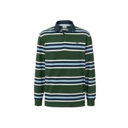 Tchibo - Langarm-Poloshirt - Herren - Gr. S - wei&szlig;/gestreift
