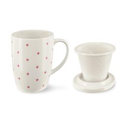 Tchibo - Teetasse mit Sieb und Deckel - wei&szlig;