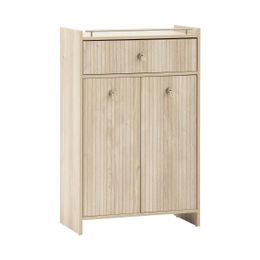 Tchibo - Highboard &raquo;Sonderby&laquo; - 40,2x33x104,2cm - silber -