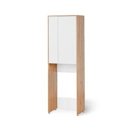 Tchibo - Waschmaschinenschrank - 65,5x48x205cm - schwarz - Holz / Metall / Kunststoff