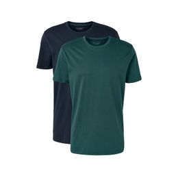 Tchibo - 2 T-Shirts mit Rundhalsausschnitt - Herren - Gr. L - dunkelgr&uuml;n
