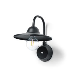 Tchibo - LED-Akku-Wandleuchte mit zus&auml;tzlichem Wechselakku - 27,5x39x27cm - schwarz - Metall / Glas