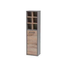 Tchibo - Hochschrank &raquo;Pablo&laquo; - 30,5x22x115,5cm - silber -