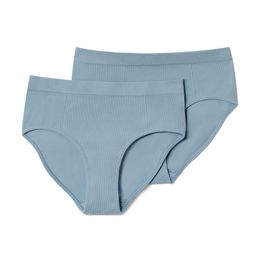 Tchibo - 2 Seamless-Pantys - Damen - Gr. L - blau