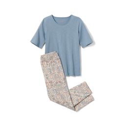 Tchibo - 7/8-Pyjama - Damen - Gr. L - blau