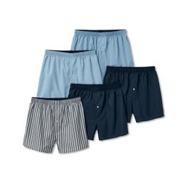 Tchibo - 5 Web-Boxershorts - Herren - Gr. 4Xl/10 - dunkelblau/gestreift