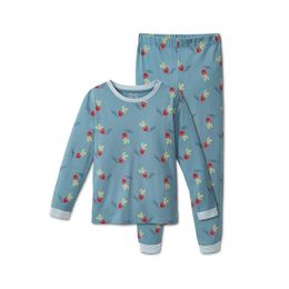 Tchibo - Pyjama - Gr. 98/104 - petrol/print