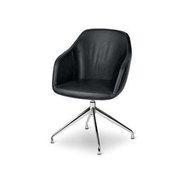 Tchibo - Gepolsterter Drehstuhl aus Kunstleder - 56x57x84cm - anthrazit - Polyurethan / Metall