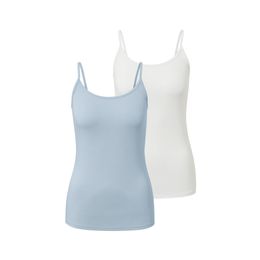 Tchibo - 2 Hemdchen - Damen - Gr. M - hellblau