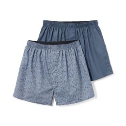 Tchibo - 2 Web-Boxershorts - Herren - Gr. M/5 - blau/paisley
