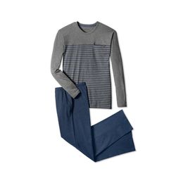 Tchibo - Pyjama - Herren - Gr. M - blau/gestreift