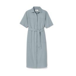 Nah/Studio Seersucker-Kleid - Baumwolle - Gr. 38 - grau