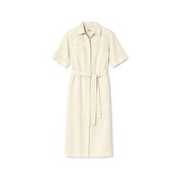 Nah/Studio Seersucker-Kleid - ungef&auml;rbte Baumwolle - Gr. 40 - ungef&auml;rbt