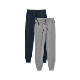 Tchibo - 2 Pyjamahosen - Herren - Gr. M - grau