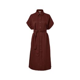 Tchibo - Hemdblusen-Kleid aus Leinenmix - Damen - Gr. 42 - terrakotta