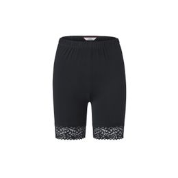 Tchibo - Radlershorts mit Spitzenborte - Damen - Gr. L - schwarz