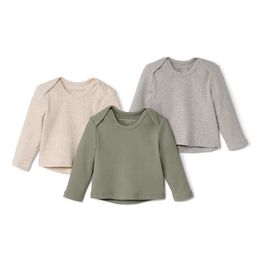 Tchibo - 3 Baby-Rippshirts - Baby - Gr. 50/56 - beige