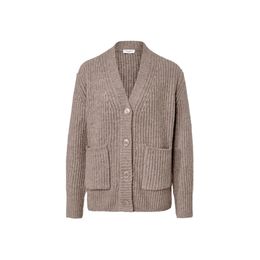 Tchibo - Gerippter Grobstrick-Cardigan - Damen - Gr. S - taupe