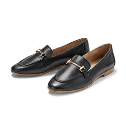 Tchibo - Leder-Loafer - Damen - Gr. 37 - schwarz
