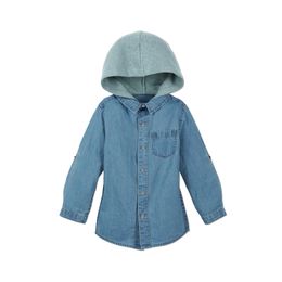 Tchibo - Denim-Hemd - Jungen - Gr. 98/104 - grau