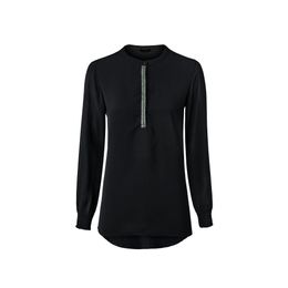 Tchibo - Verzierte Tunikabluse im Materialmix - Damen - Gr. 40 - schwarz