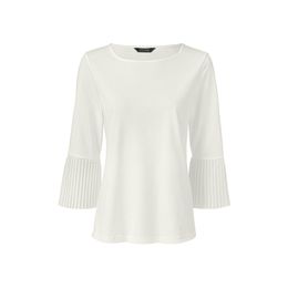 Tchibo - Halbarmshirt mit angesetzten Plissees - Damen - Gr. S - wei&szlig;