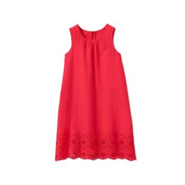 Tchibo - Kleid mit Lochstickerei - M&auml;dchen - Gr. 98/104 - rot