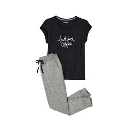 Tchibo - Damen-Pyjama - Gr. S - schwarz
