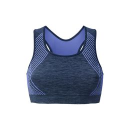 Tchibo - Sport-Bustier - Damen - Gr. S - lila/gestreift