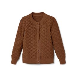 Tchibo - Kleinkind-Strickjacke - M&auml;dchen - Gr. 122/128 - braun