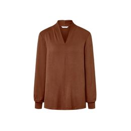 Tchibo - Langarmshirt mit V-Ausschnitt - Damen - Gr. L - cognac