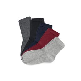 Tchibo - 5 Paar Socken - Damen - Gr. 39-42 - dunkelgrau