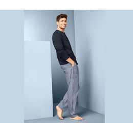 Tchibo - Pyjama - Herren - Gr. L - dunkelblau/gestreift