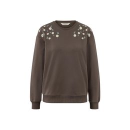 Tchibo - Sweatshirt mit Stickerei - Damen - Gr. S - creme